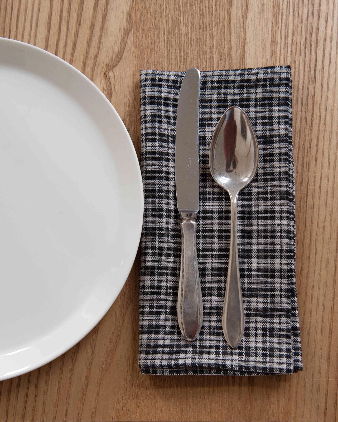 linen napkin - tartan pattern - set of 2 – Ezu Studio